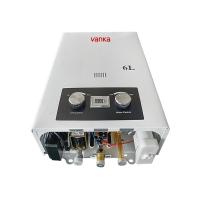 China 6L White Flue Heater Energy Efficient Compact Gas Water Heater 300x180x100mm for sale