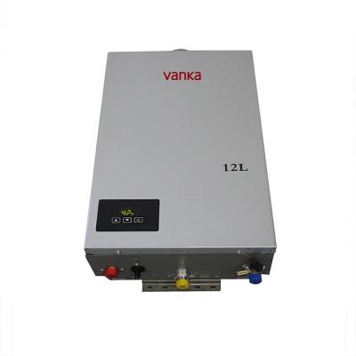 China 12L Indoor Digital Gas Water Heater Force Exhaust Quiet Operation Energy Saving On Demand Heating for sale