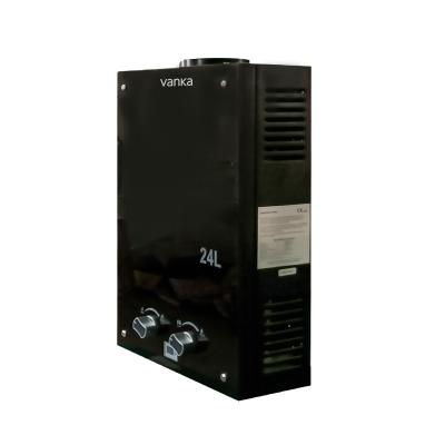 China 16L To 24L Propane Tankless Gas Water Heater Tempered Glass Forced Exhaust Design for sale