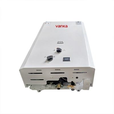 China 20L Tankless Thermostatic Gas Water Heater Dual Flue Gray OEM ODM for sale