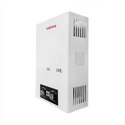 China 10L White Flue Type Gas Water Heater Energy Efficient Easy Install Design for sale