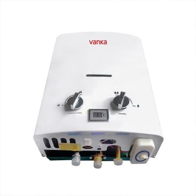 China 6L Portable Outdoor Natural Gas Water Heater with Dual Knobs Direct Vent for sale