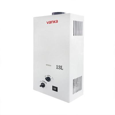China 13L Flue Gas Water Heater Elegant Black Display with Control Knob Modern Design for Home Use Efficient and Reliable for sale
