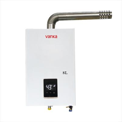 China 16L Wall Mounted LPG Gas Water Heater with LED Temperature Display and Oxygen-Free Copper Heat Exchanger for sale