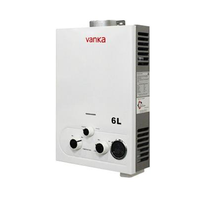 China 6L Flue Type Tankless Gas Water Heater with Instant Hot Water for sale