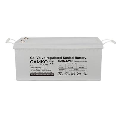 China Deep cycle maintenance free 12v 200ah dry cell solar battery for solar system for sale