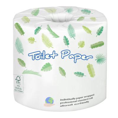 China Custom Ultra Soft Bamboo Pulp 2 Ply 3 Ply 4 Ply Biodegradable Toilet Paper With Eco Friendly Paper Wrapped for sale
