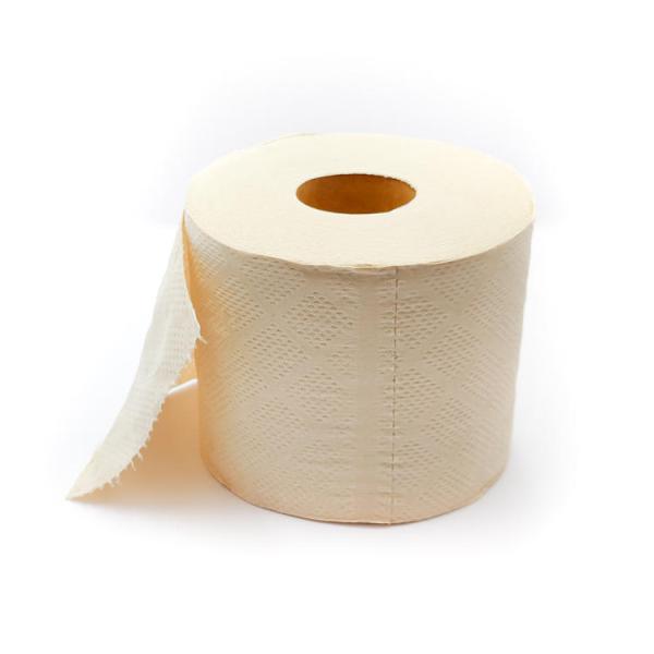 Quality Luxury Strong pure bamboo pulp cream beige plastic bag wrap quilted toilet paper for sale