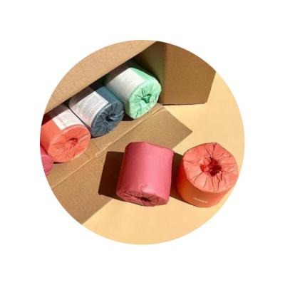 China Luxury Flat Pack Toilet Paper Sinopec Group Paper Toilet Colored Customized Ultra Soft 96 Rolls of Toilet Paper Bamboo Pulp for sale