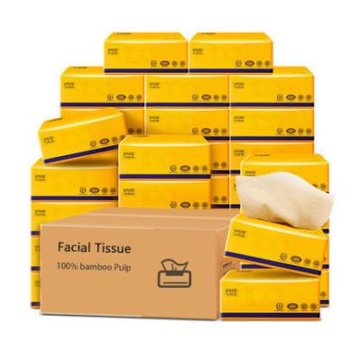 China Customized Size Disposable Soft Comfortable Bamboo Facial Tissue Paper Toilet Paper for sale