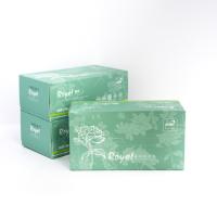 China Soft Printed Bamboo Facial Tissue Box Style for sale