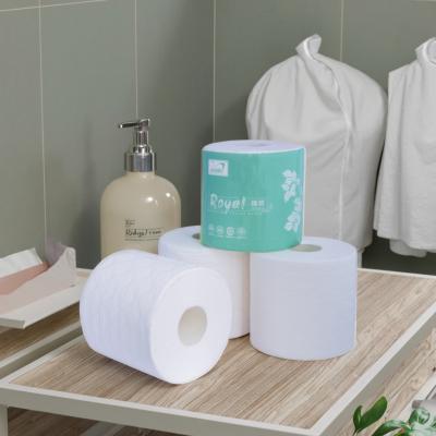 China High Quality Custom Package 2-3 Ply Soft Printed Core Bulk Bathroom Toilet Tissues Manufacturer's Biodegradable Roll Tissue for sale