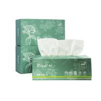 Quality Customizable 4 Ply Facial Tissue Paper Natural Color Virgin Bamboo Pulp Portable for sale