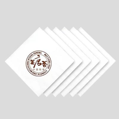 China Customizable printing high quality Natural cream beige print paper tissue napkins for sale