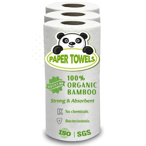 Quality Customized Size Unbleached Restaurant outdoor bamboo kitchen paper towel for sale