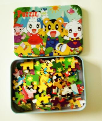 China Metal box with puzzle games set for sale