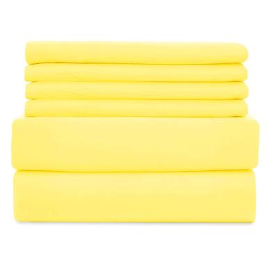 Cina Standard Nazionali Di Grado Di Colore Difficile Bambù Serie 2200 Set di fogli di microfibra spazzolato 6pcs in vendita