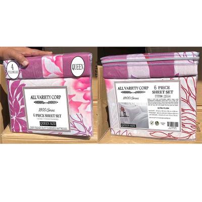 Cina 6pcs King Size Microfiber Sheet Set in stile europeo e americano con modello solido in vendita
