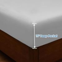 China 90gsm Embroidered Sheets Set Solid Pattern Extra Soft Wrinkle and Fade Resistant 4PCS for sale