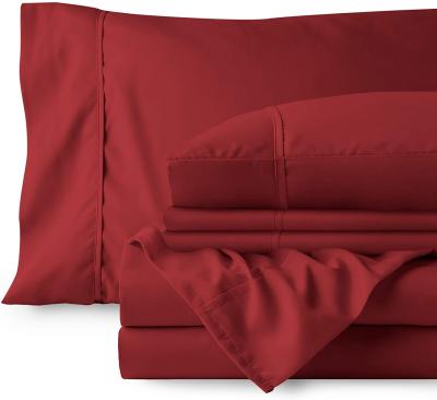 Cina 100% poliestere in microfibra semplice 5mm trim set di lenzuola da letto di lusso per 6pcs a Xinpai in vendita
