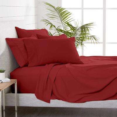 Cina 100% poliestere in microfibra semplice 5mm trim set di lenzuola da letto di lusso per 6pcs a Xinpai in vendita