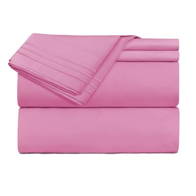 Cina 40 tessuti conteggio tre linee ricamo hotel di lusso Sabanas lenzuola 4pcs in vendita