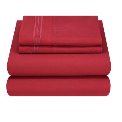 Cina XINPAI Microfibra Tre righe ricamo Massaggio lenzuola da letto Set per lenzuola piatta in vendita