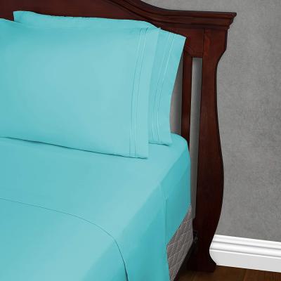 Cina Set di lenzuola da letto in microfibra a modello solido 133 * 60 Densità di tessuto in vendita