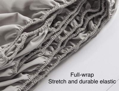Cina Personalizzazione sì 100% poliestere microfibra Fitted Sheet Fully Elastic All Around Pocket Extra Deep All Season in vendita