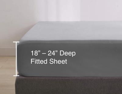 Cina Personalizzazione sì 100% poliestere microfibra Fitted Sheet Fully Elastic All Around Pocket Extra Deep All Season in vendita