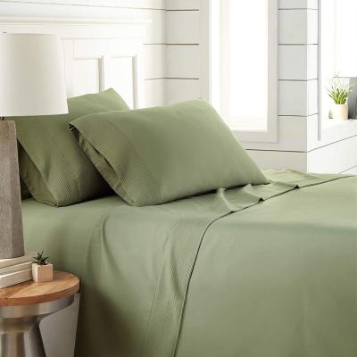Cina 100% poliestere fresco traspirante lussuoso flettato freccia 4 pezzi lenzuola da letto 4PCS in vendita