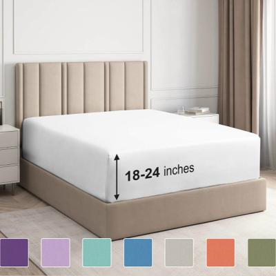 Cina Cucitura di lenzuola a colori personalizzati in cotone al 100% per lenzuola da letto a tasca profonda in vendita