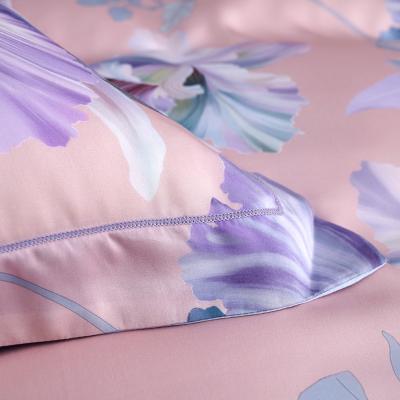 Cina Disegno di fiori su misura Lavabile anni 60 100% Lyocell Satin Set di biancheria da letto per camera da letto Grado A in vendita