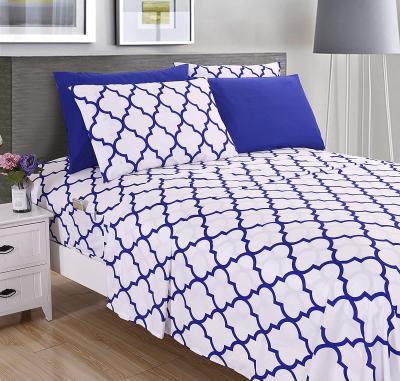 Cina Set di lenzuola da letto personalizzato di lusso di 4 pezzi con 300 fili in vendita