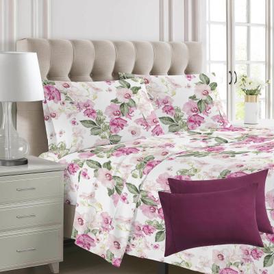 Cina Stoffa da letto in microfibra stampata al 100% in poliestere per regina e re taglia 6pcs in vendita