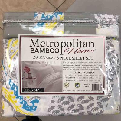 China 6 stuks 1800 Stoffen dichtheid 1,5-2 kg Microfiber polyester beddengoed set Te koop
