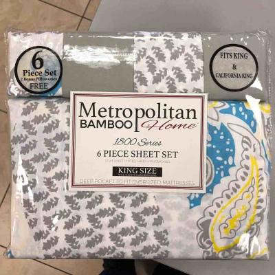 Cina 80 grammi 100% poliestere tessuto in microfibra lenzuola set 6pcs con disegno personalizzato in vendita