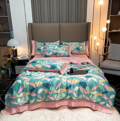 Cina Set di lenzuola per camera da letto Set di cuscino 100% Lyocell Set di lenzuola stampata digitalmente 2022 in vendita