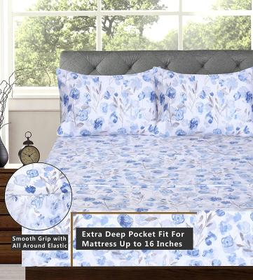 Cina 133x72 Lenzuola in cotone 100% tessuto 4 pcs Set letto Materiale di cotone biologico in vendita