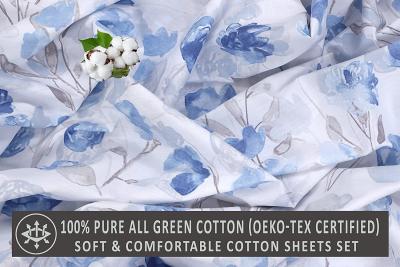 Cina 133x72 Lenzuola in cotone 100% tessuto 4 pcs Set letto Materiale di cotone biologico in vendita