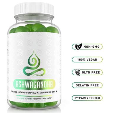 China Triple Action Ashwagandha Gummies With Zinc And Vitamin D For Mood Support 60 Pieces/Bottle for sale