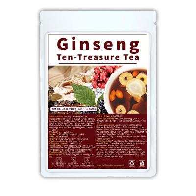 China Ten Treasure Herbal Tea for Men with 10 Premium Natural Herbs Traditional Chinese Medicine Formula for sale