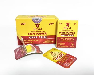 China Ready in stock VIP Royal Men Power Oral Strips as Male Energy Booster Supplement for sale