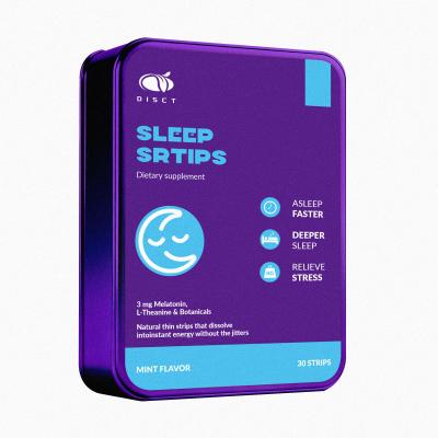 China Fast Dissolving Sleep Aid Strips With Melatonin And GABA For Natural Sleep Support for sale