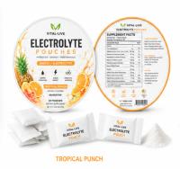 Quality Tropical Punch Flavor Electrolyte Powder Pouch with Magnesium Potassium B6 B12 C for sale