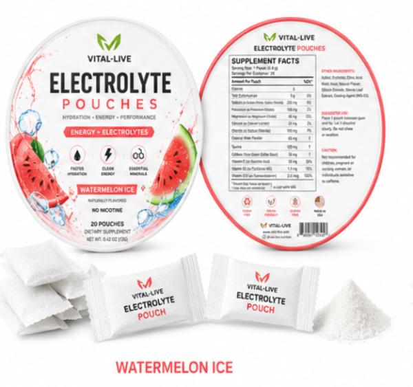 Quality Watermelon Ice Flavor Electrolyte Powder Pouch Hydration Supplement for sale