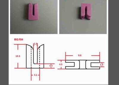 China Red / White Aluminum Oxide Ceramic Eyelets For Industrial Textile Ceramic Parts for sale