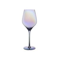 Quality Custom Logo 4pcs 12oz Lead-Free Crystal Rainbow Plated Wine Glasses for Weddings for sale