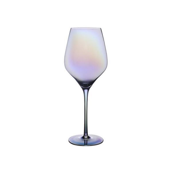 Quality Custom Logo 4pcs 12oz Lead-Free Crystal Rainbow Plated Wine Glasses for Weddings Stylish & Durable for sale