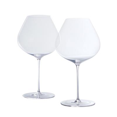 China 970ml Custom Logo Lead-Free Crystal Clear Bordeaux Wedding Goblets Stylish & Durable Wine Glasses for sale
